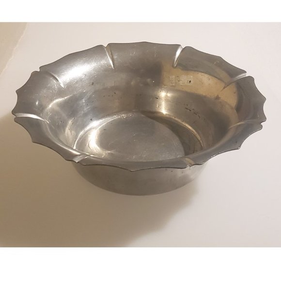 Plymouth Pewter | Dining | Vintage Pewter Serving Dish Or Fruit Bowl ...